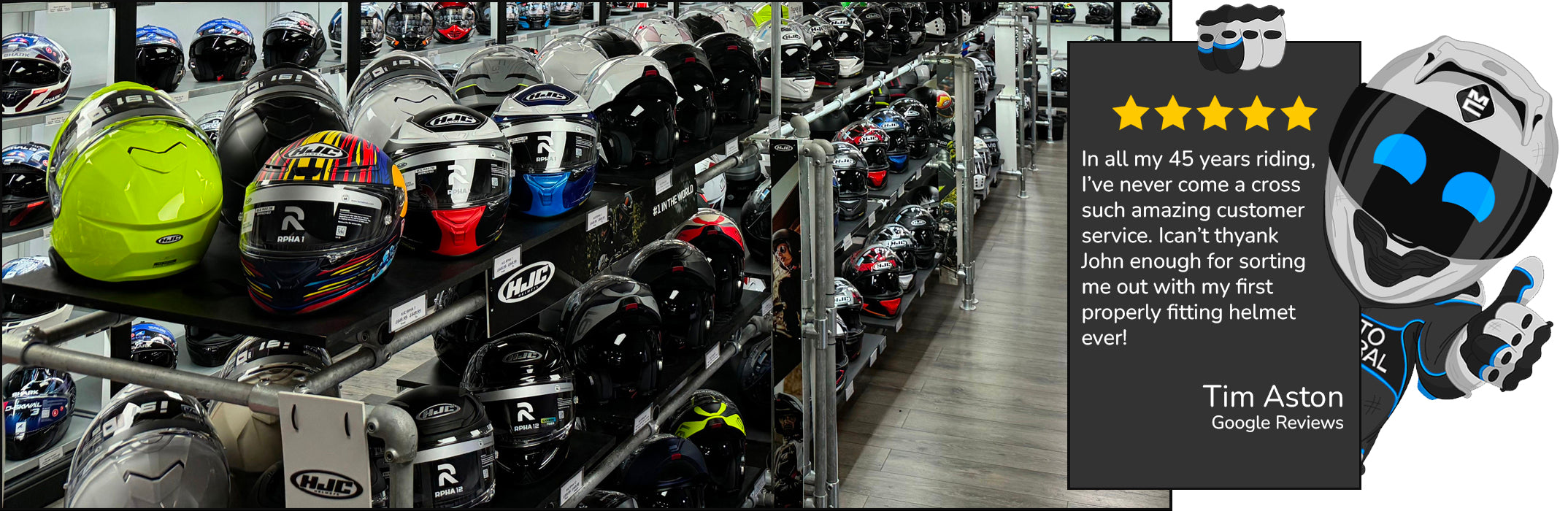 Helmet shops store